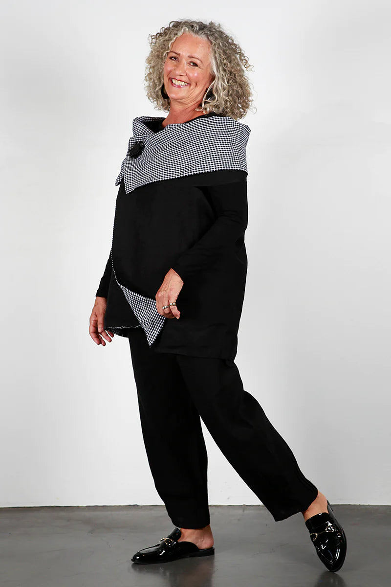 Bessie Vest - Black Check – Tutto Bello