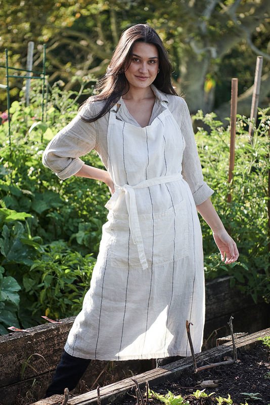Linen Apron - White Carter – Tutto Bello