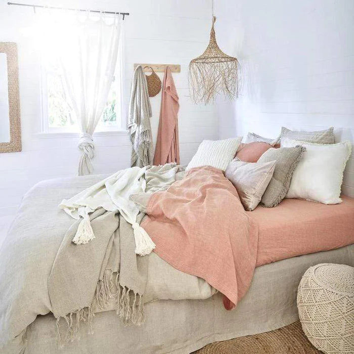 French Linen Quilt Cover - Blush Pink – Tutto Bello
